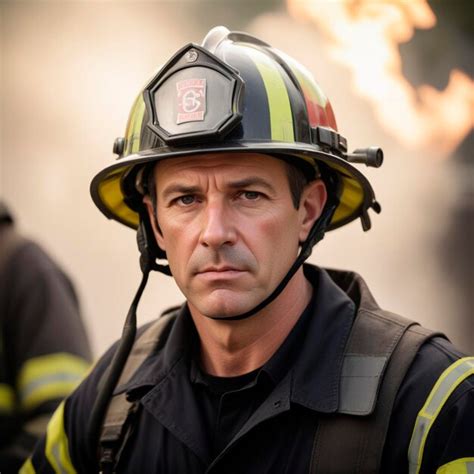 A Firefighter Wearing A Firefighter Uniform With The Number 8 On It Premium Ai Generated Image