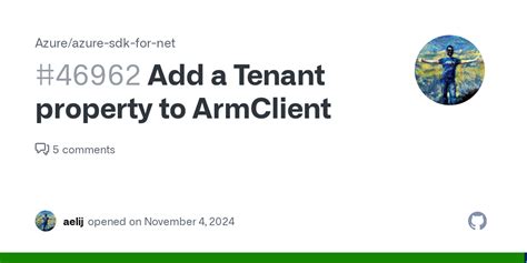 Add A Tenant Property To Armclient · Issue 46962 · Azureazure Sdk For
