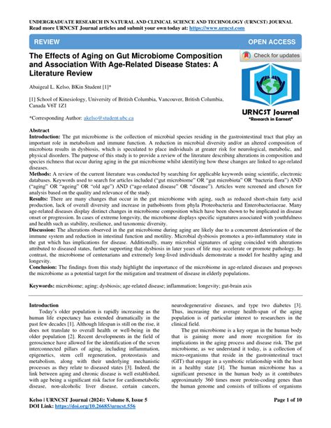 Pdf The Effects Of Aging On Gut Microbiome Composition And Association With Age Related