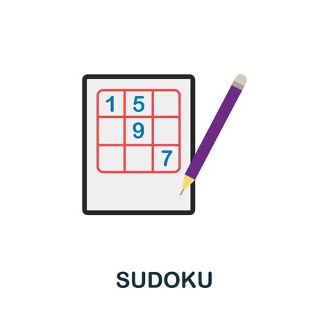 Sudoku Icon Flat Sign Element From Table Games Collection Creative Sudoku Icon For Web Design