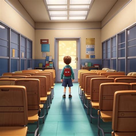 Premium Photo Alone At School Adventures In Animated Isolation