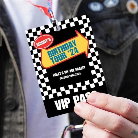 Classic Warped Inspired Vip Pass All Access Aaa Lanyard Design Canva