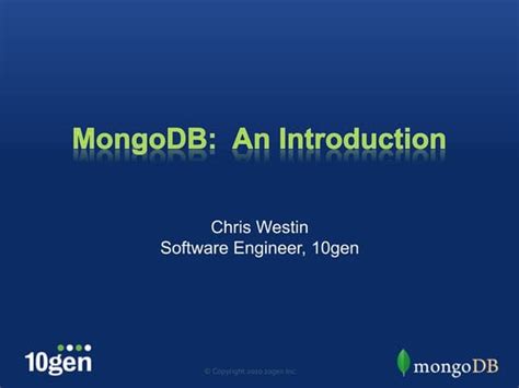 Mongo Db Ppt