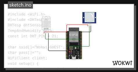 Wifi With Dht22 And Pir Wokwi Esp32 Stm32 Arduino Simulator