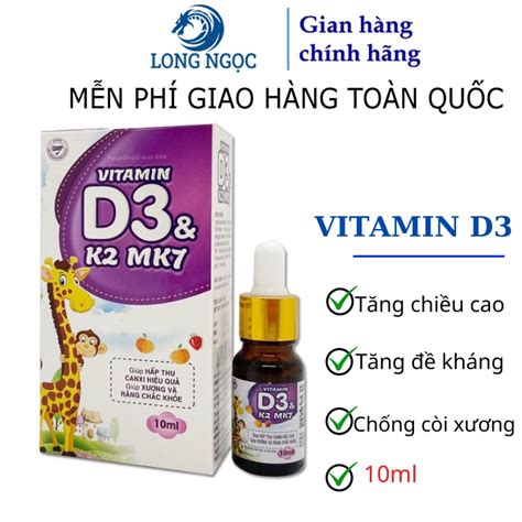 Mua Vitamin D3 K2 Mk7 Aquatrim Giúp Bé Hấp Thụ Calci Tăng Trưởng Chiều