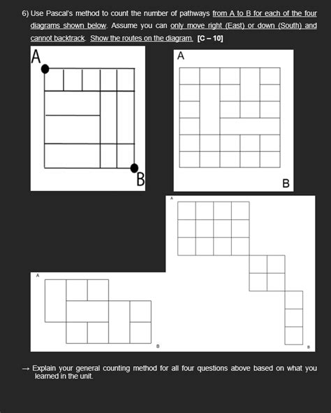 6 Use Pascals Method To Count The Number Of Pathways From A To B For
