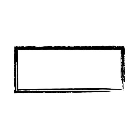 Premium Vector Frame Rectangle Elongated Texture Element Outline Border Grunge Shape Icon