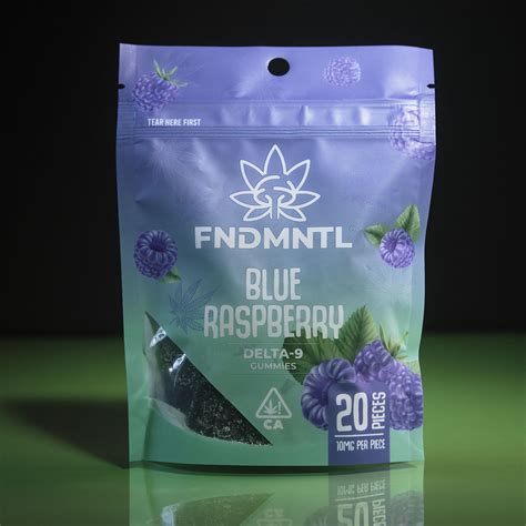 Delta 9 Thc Blue Raspberry Gummies Fndmntl