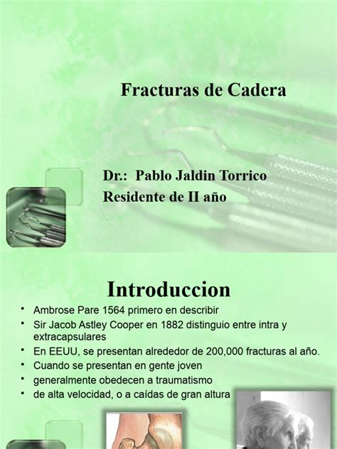 Fracturas De Cadera Pdf Causas De La Muerte Enfermedades Y Trastornos