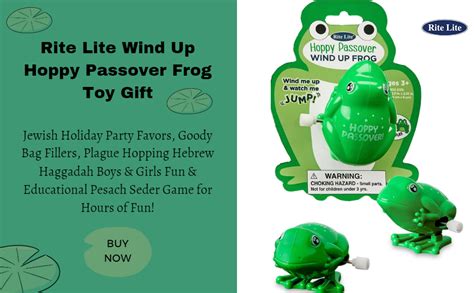 Rite Lite Wind Up Hoppy Passover Frog Toy T Jewish