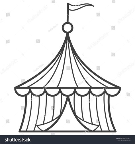 Carnival Tent Clip Art Black And White