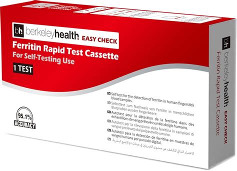 Berkeley Health Easy Check Ferritin Home Test Kit For Anaemia Detect