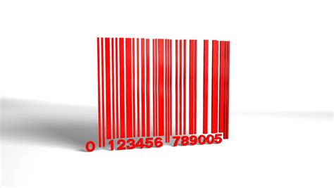 Red Bar Code On White Background Stock Footage Video 100 Royalty Free