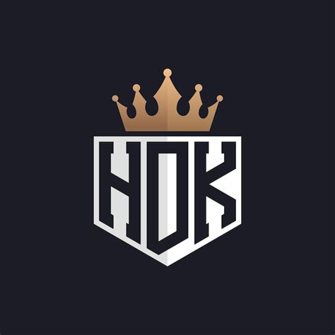 Premium Vector Luxury Hdk Logo With Crown Elegant Initials Hdk Letter
