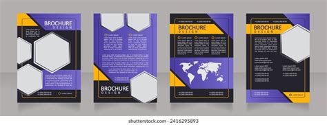 Worldwide Electricity Consumption Reducing Blank Brochure Stock Vector