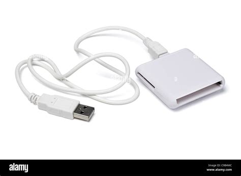 USB Multi Memory Card Reader On White Background Stock Photo Alamy