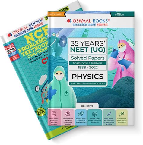 Oswaal 35 Years Neet Ug Solved Papers 1988 2022 Ncert Textbook Exemplar Physics Set Of 2