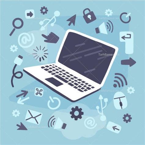 وکتور لپ تاپ و آیکون های مرتبط