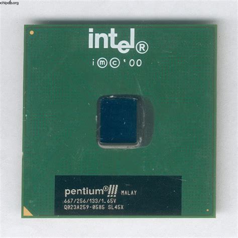 Intel - PIII - 667 MHz - Intel Pentium III 667/256/133/1.65V/SL45X ...