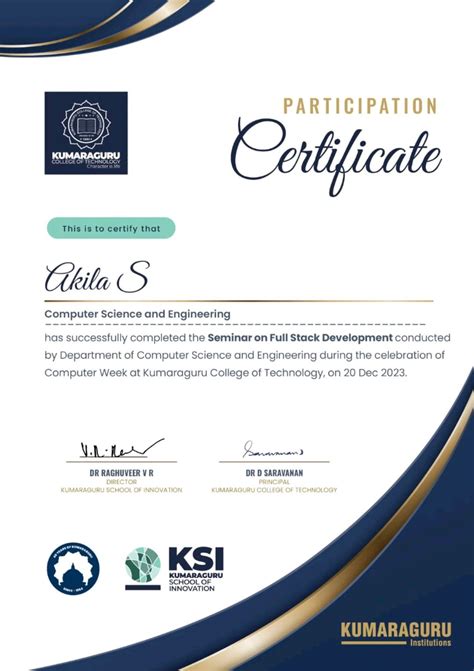 Fullstackdevelopment Seminarcompletion Akila Subramaniam