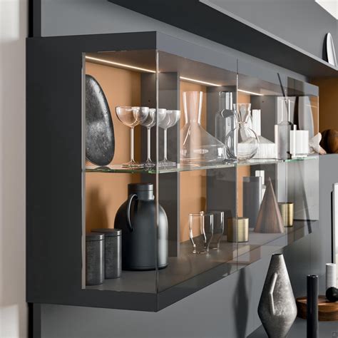Plan Glass Clear Glass Living Room Wall Unit Diotticom