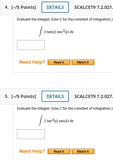 Solved Evaluate The Integral Use C For The Constant Of Chegg Com