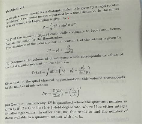 Solved Problem 2 2 A Simple Classical Model For A Diatomic