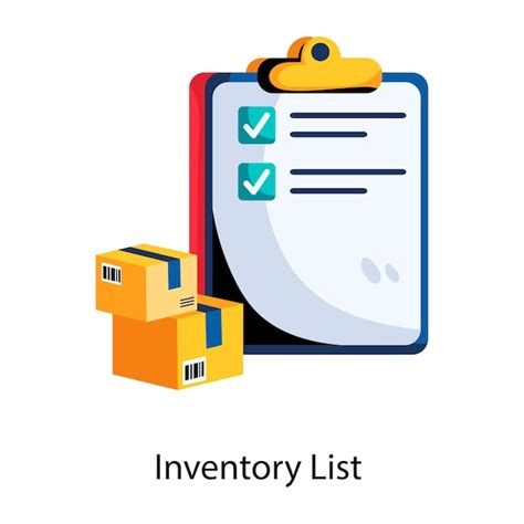 Premium Vector A Handy Flat Icon Of Inventory List