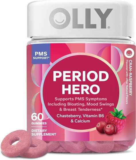 Olly Period Hero Gomitas Para El Período Suplemento De