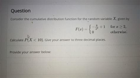 Solved Consider The Cumulative Distribution Function For The Chegg