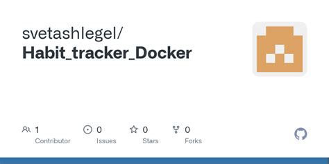 Github Svetashlegelhabittrackerdocker