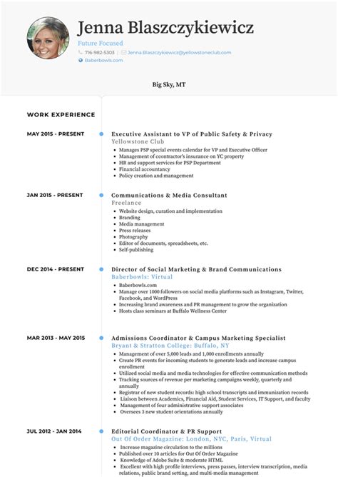 Va Resume Samples And Templates Visualcv