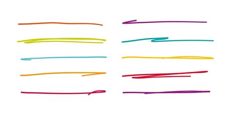 Hand Drawn Scribble Lines Swift Crossed And Wavy Underlines By Pen