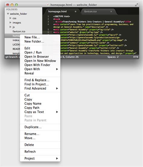 Sublime Text 3 Tips Tricks And Shortcuts General Assembly