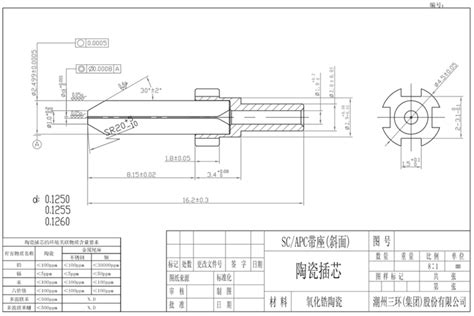 Sm Scapc And Fcapc Cone Ceramic Ferrule With Flange Fiber Optic