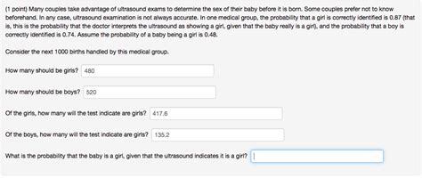 Solved Point Many Couples Take Advantage Of Ultrasound Chegg Com