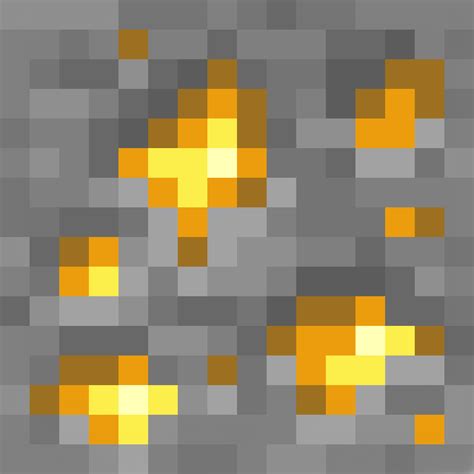 Minecraft Gold Ore Block Texture Pixel Art