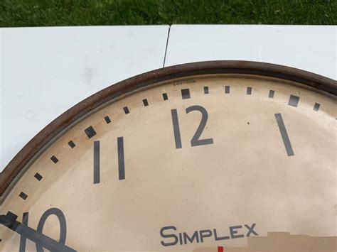 Vintage Simplex Militaryarmy Clock 16” Beveled Glassantique Ebay