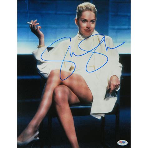 Sharon Stone Signed Basic Instinct Famous Legs Crossed With Cigarette