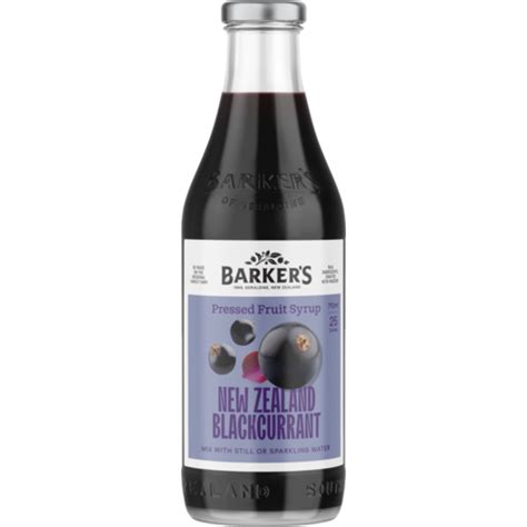 Barkers Fruit Syrup Squeezed Nz Blackcurrant 710ml Shop Online Your