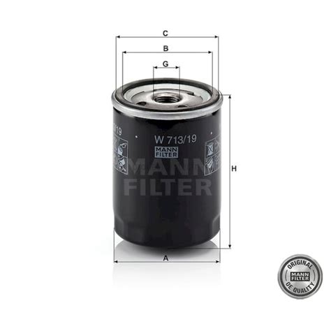 Filtre à Huile De Première Monte 108 X 78 X 34 16 Unf Pour Micro