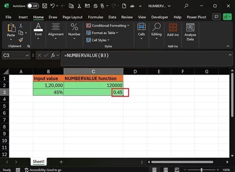 Excel Statistical Numbervalue Function