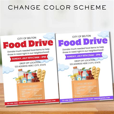 Food Drive Flyer Food Donation Flyer Food Pantry Flyer Food Drive