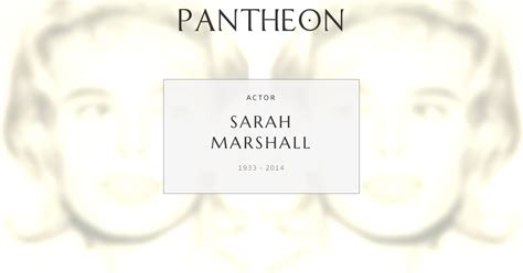 Sarah Marshall Biography Pantheon