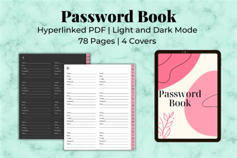 Digital Password Book Pink Graphic By Kinu Planners Creative Fabrica