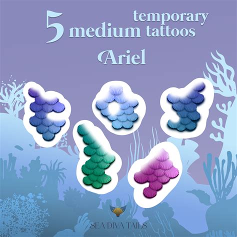 Mermaid Temporary Tattoo Seadivatails