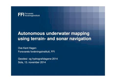 Pdf Autonomous Underwater Mapping Using Terrain And Sonar Navigation