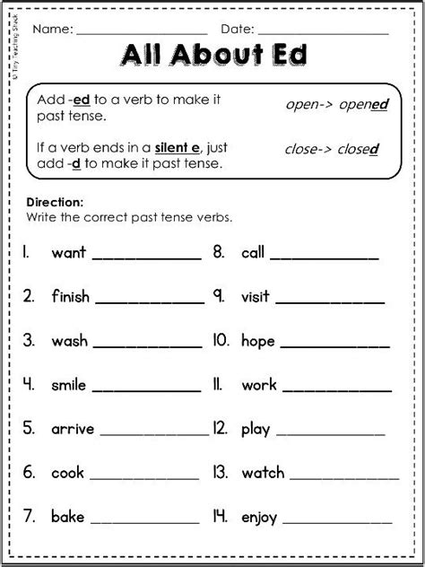 Future Tense Verbs Worksheets 1st Grade