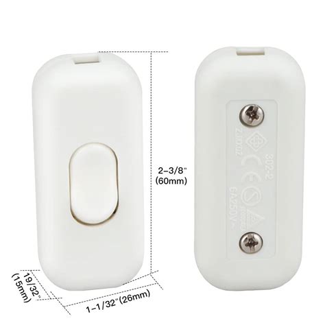 Inline Switch Zevnico Lamp Switch 2 Pack In Line Light Switches Torpedo Switch Inline Switches