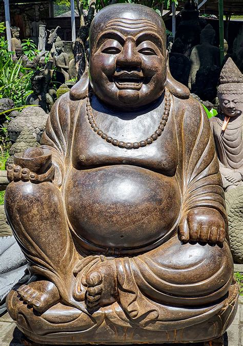 Stone Happy Buddha Garden Statue At Loren Bona Blog